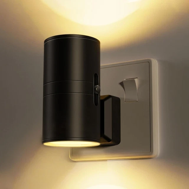 DUSK TO DAWN Sensor LED Night Light 3 Color Modern Plug In Wall ...