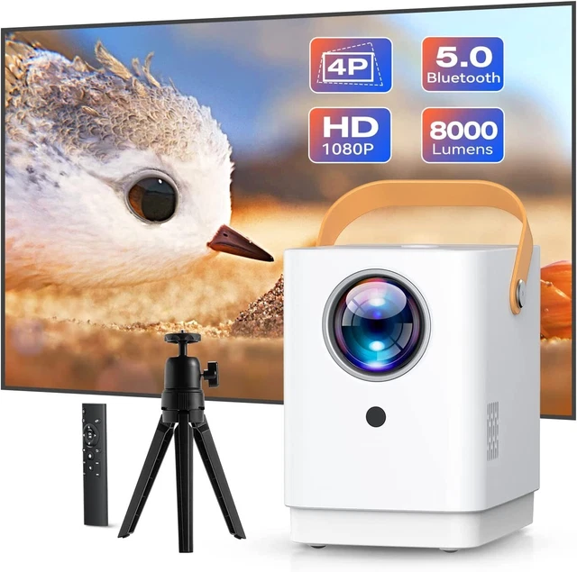 MINI PORTABLE PROJECTOR, 4K Supported, Built-in Latest Android OS 9.0 ...