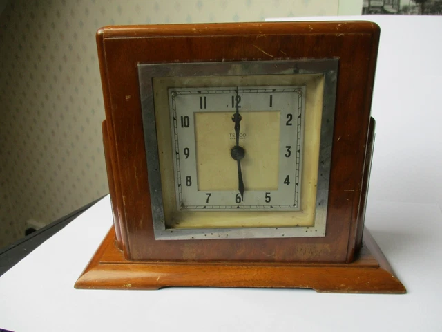 ART DECO TEMCO Electric Mantel Clock For Restoration £10.00 - PicClick UK