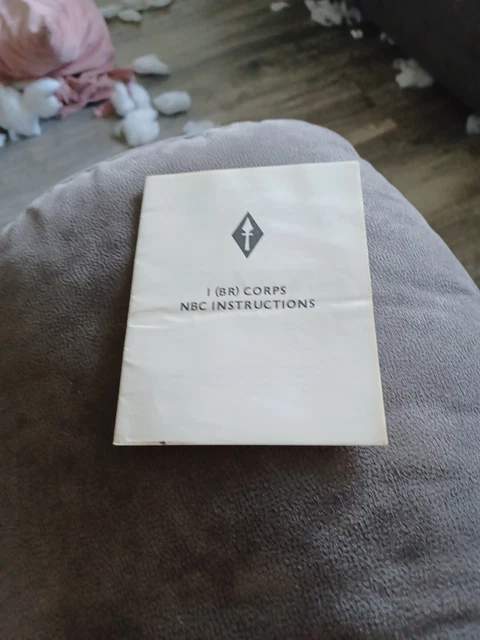 BRITISH ARMY OF The Rhine 1 BR Corps NBC Instructions Booklet L@@K!!! £ ...