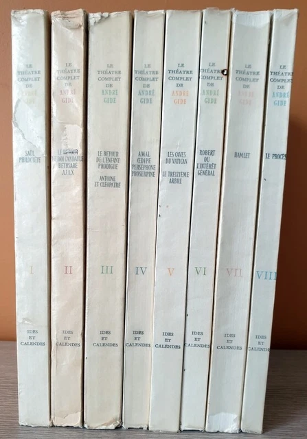 LE THÉATRE COMPLET d'André Gide 8 volumes 1947 litho de Maurice ...