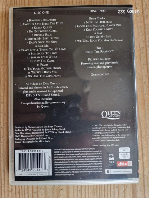 QUEEN THE DVD Collection Greatest Video Hits 1 2 DVD,s gebraucht EUR 2 ...