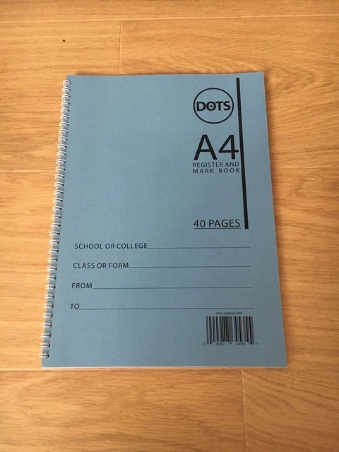 SCHOOL ATTENDANCE REGISTER, Mark Book 50 Names 40 pages 112 Weeks per ...