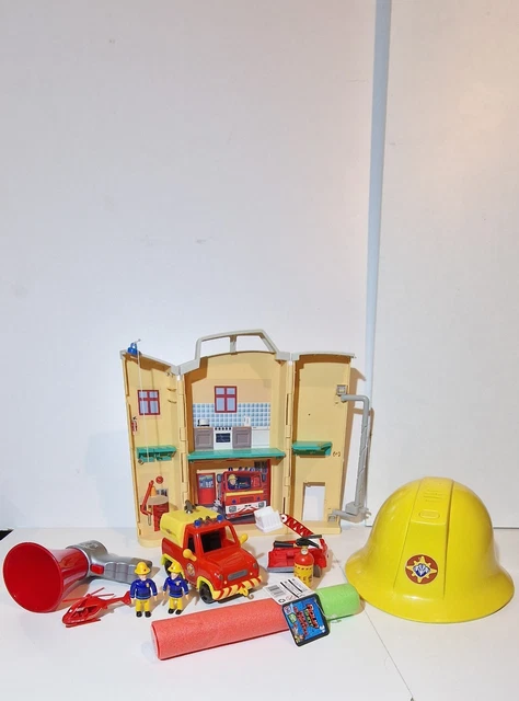 FIREMAN SAM FIRE Station Playset Figures Vehicle Helmet Accessories Toy ...