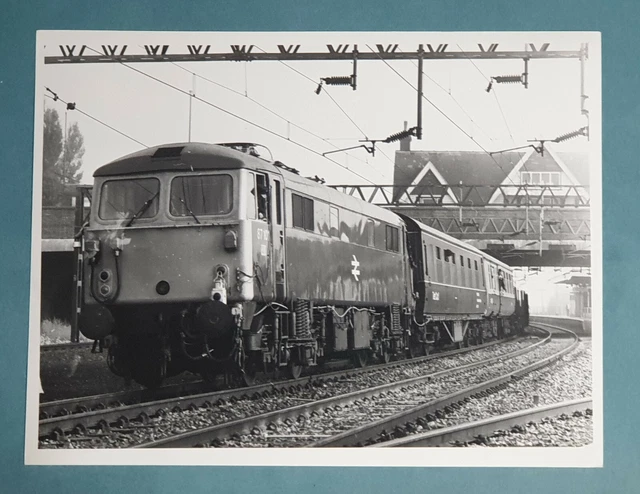ORIGINAL BRITISH RAILWAYS Photo Class 87101 Loco PR Publicity BR Rail ...