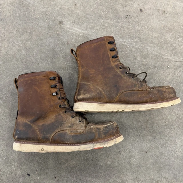 BRUNT THE MARIN Welted Waterproof 8" Comp Toe Work Boot Dark Tan Men's ...