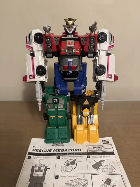 POWER RANGER TURBO Deluxe Rescue Megazord Complete $210.00 - PicClick