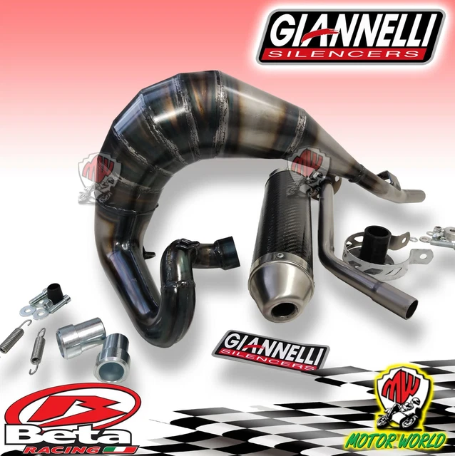 KOMPLETTE GIANNELLI CARBON Auspuff Für Beta RR 50 Enduro/Motard 2018 ...