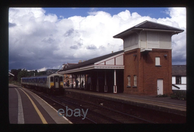 ORIGINAL 35MM SLIDE- Irish Railways - DMU 8783 at Whitehead station, 8. ...