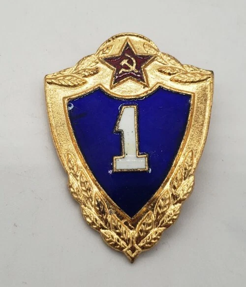 SOVIET QUALIFICATION BADGE 1st Class metal enamel Pin Award Original ...