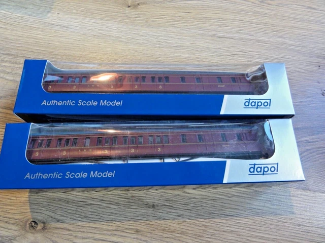 2 X DAPOL Coaches 4P-010-040 57ft Stanier Non Corridor Brake Coaches ...