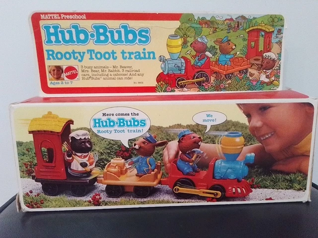 VINTAGE 1976 MATTEL Hub-Bubs Happy Hollow Rooty Toot Train Set Original Box $40.00 - PicClick AU