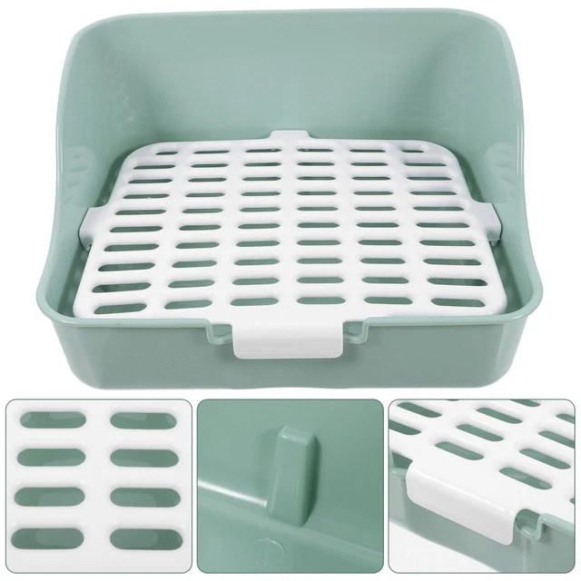 LARGE HAMSTER CAGE Litter Tray Dwarf Rabbit Potty Bunny Hay Feeder $43. ...