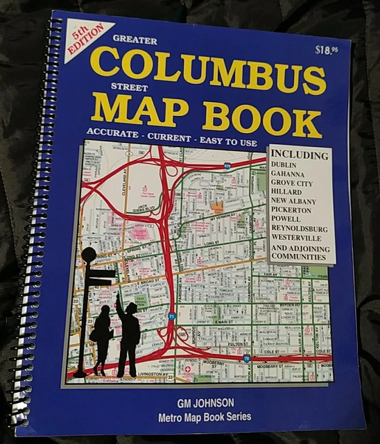 COLUMBUS ATLAS GREATER Columbus, Ohio Street Map Book Spiral-bound 5th ...