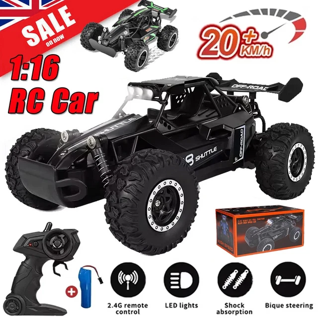 RC CAR 20KM/H Remote Control 1/16 2WD Big Foot off Road Monster Truck ...