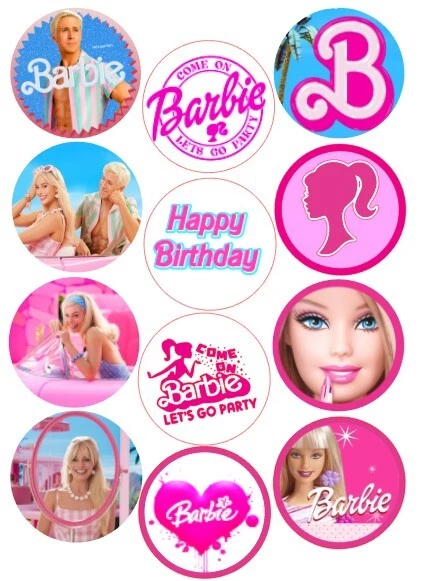 12 BARBIE edible cake toppers Wafer paper or Icing £4.75 - PicClick UK