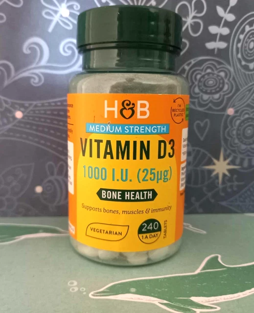 H&B VITAMIN D3 1000 I.u. (25Ug) Bone Health Medium Strength 240 Tablets ...