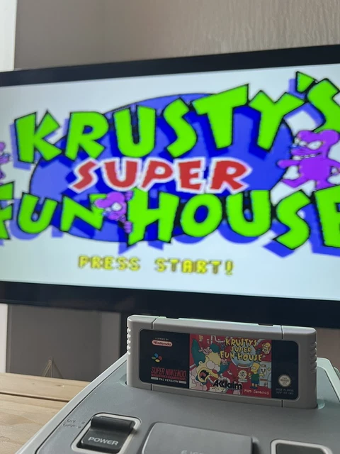KRUSTY’S SUPER FUN House Snes, Super Nintendo Cartridge Only PAL ...