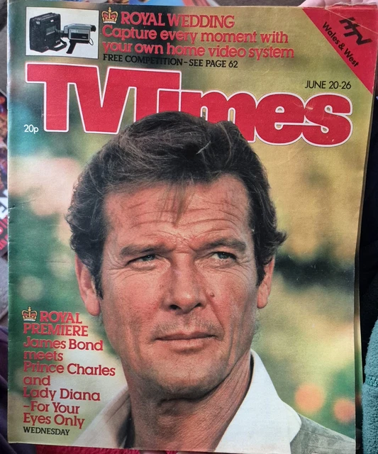 TV TIMES 20 - 26 June 1981 HTV Roger Moore James Bond 007 £26.68 - PicClick UK