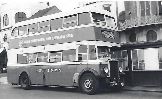 BUS PHOTO: EUF166 Southdown MS (166). 1938 Leyland Titan TD5 / 1947 ...