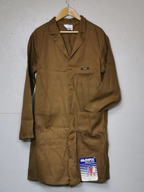 VINTAGE 1950S WESCOT Sanforized Work Chore Jacket Warehouse Dust Coat ...