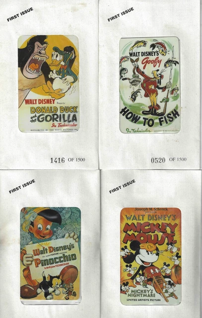 TK 100A PHONE Card Disney Movie Posters Donald/Mickey/Goofy/Pinocchio UA (4) £11.11 - PicClick UK