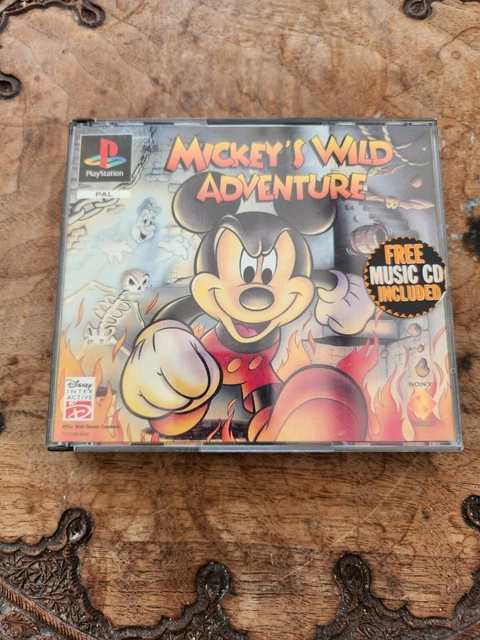 MICKEY'S WILD ADVENTURE PS1 Big Box With Audio CD Rare £80.00 - PicClick UK