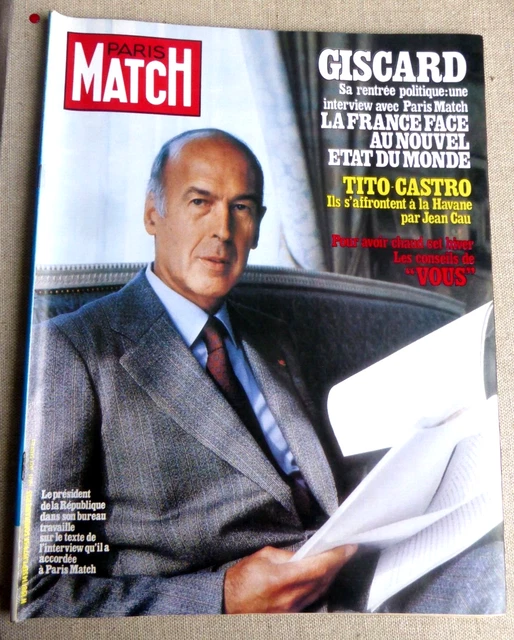 MAGAZINE PARIS MATCH Valery Giscard D'estaing/Tito/Fidel Castro ...