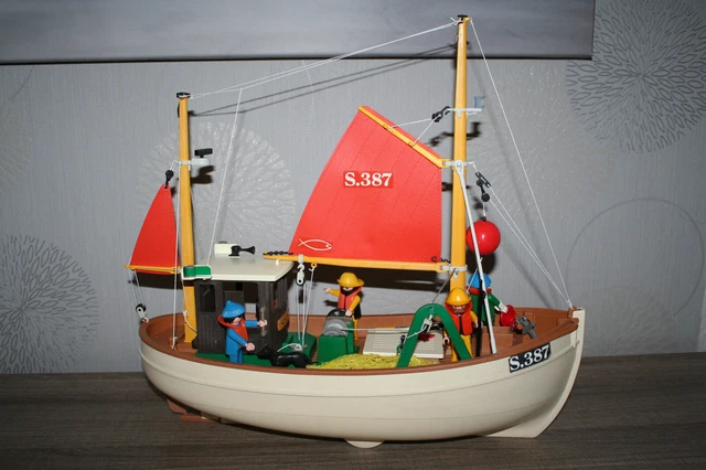PLAYMOBIL 3551 FISCHKUTTER Susanne Schiff Boot Hafen Abenteuer EUR 145 ...