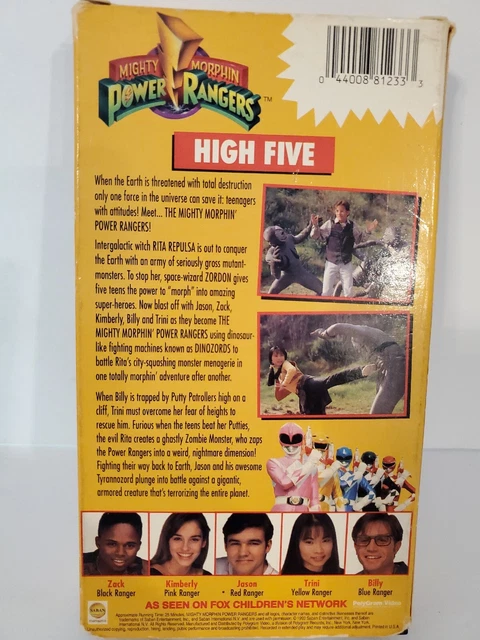 MIGHTY MORPHIN POWER RANGERS - HIGH FIVE VHS Tape £7.62 - PicClick UK