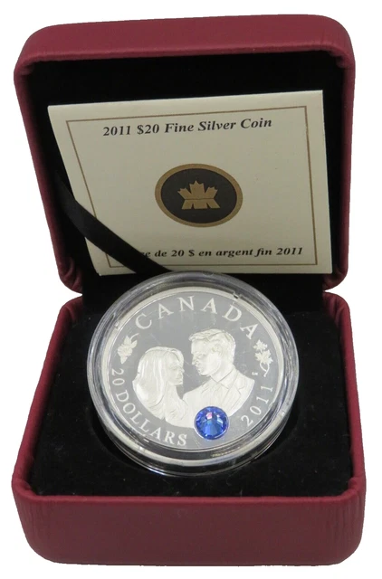 2011 CANADA $20 Fine Silver Coin 1oz, Prince William & Kate Middleton ...