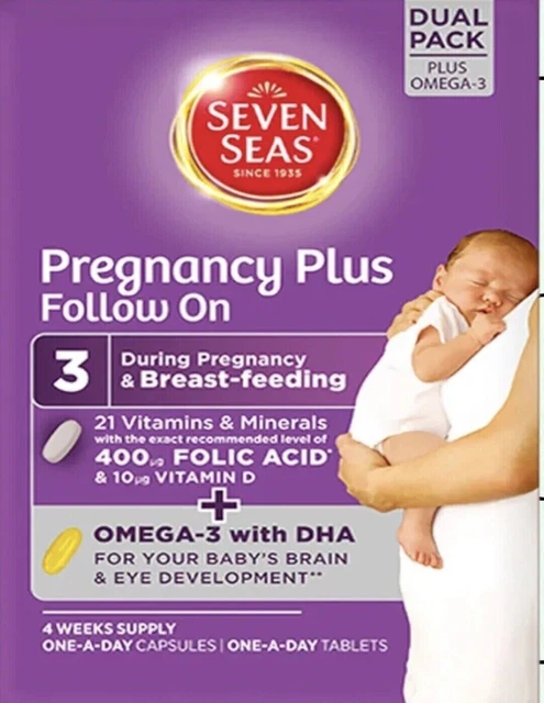 SEVEN SEAS PREGNANCY Plus Follow On Dual Pack, 21 Vitamins Omega DHA ...