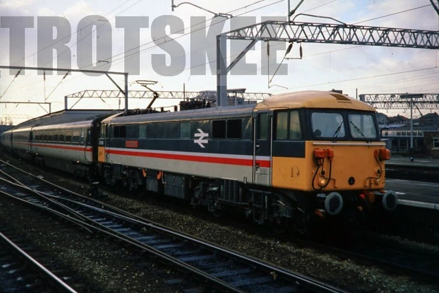 35MM SLIDE BR British Rail Electric Loco Class 87 87006 1990 Stockport ...