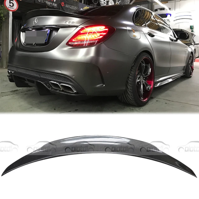 FOR 15UP MERCEDES Benz W205 C63 C300 C400 4DR Carbon Fiber Rear Wing ...