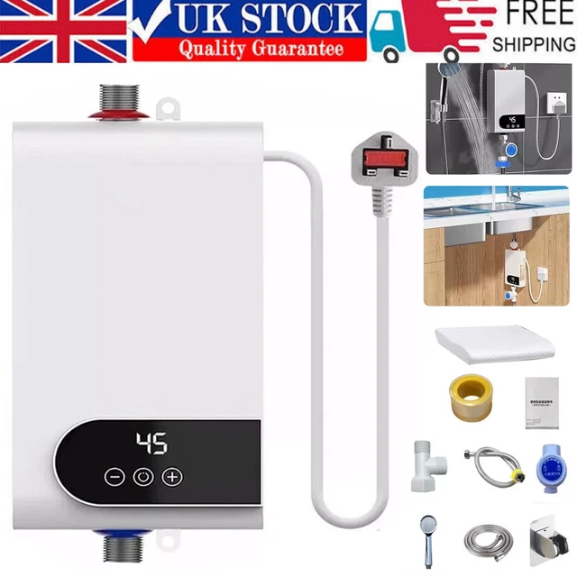 ELECTRIC TANKLESS INSTANT Hot Water Heater Under Sink Tap Kitchen ...