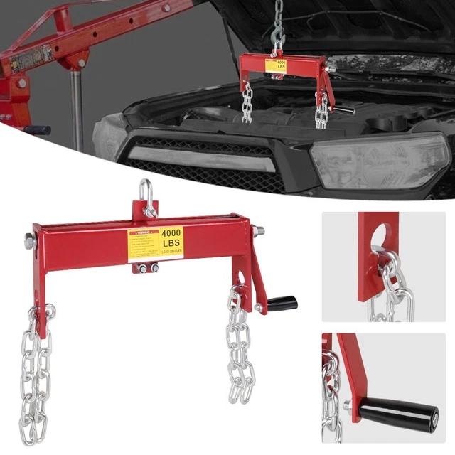 1800KG 4000LBS ENGINE lifting Hoist Leveller Chain Load Garage Loading ...