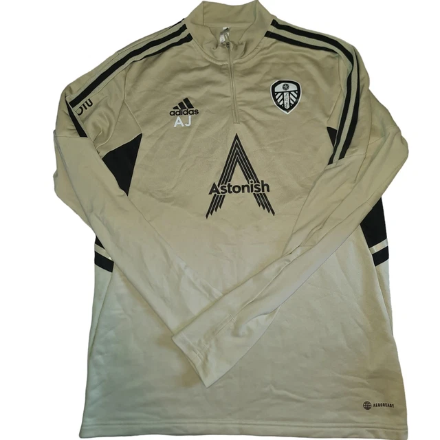 LEEDS UNITED 2022-2023 1/4 Zip Player Issue Training Track Top £32.99 ...