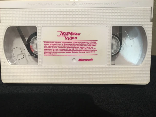 MICROSOFT ACTIMATES VIDÉO d'introduction VHS Barney and Friends PAS DE ...