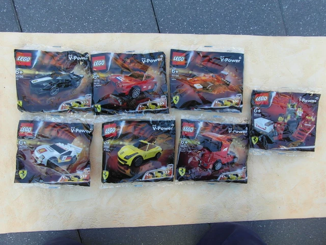 LEGO FERRARI SHELL V-POWER SET all 7 COMPLETE ORIGINAL PACKAGING & NEW ...