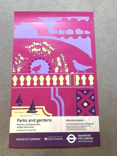 PARKS AND GARDENS Borders and Balustrades Transport for London poster £ ...