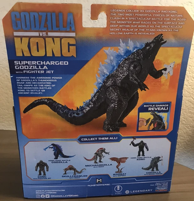 PLAYMATES MONSTERVERSE GODZILLA VS KONG Supercharged Godzilla 6" Action ...
