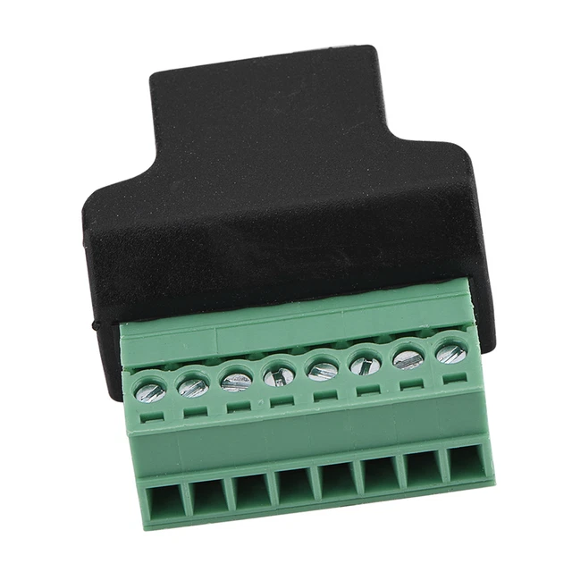 DVR ETHERNET CONNECTOR RJ45 Female Jack To 8 Pin Screw Terminal ...
