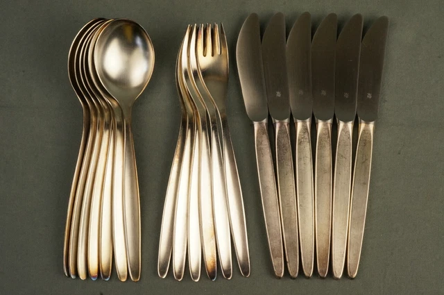 WMF 4100 STOCKHOLM Silber 90 schönes altes Besteck 6P 18tlg EUR 99,00 ...