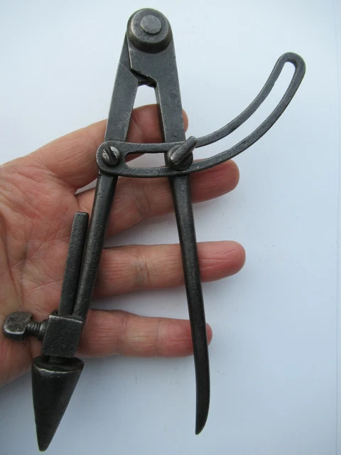 RARE ANCIEN COMPAS POINTE CONIQUE OLD COMPASS 19 ème ART POPULAIRE XIX ...