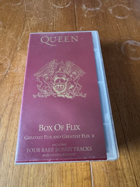 DOUBLE VHS BOXSET - Queen - Box Of Flix - With Booklet - PMI - 1991 £1. ...