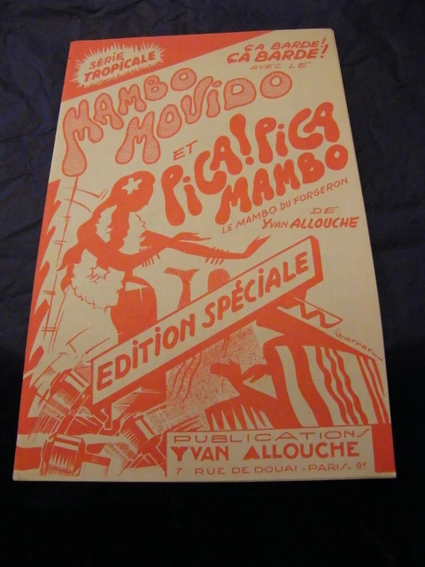PARTITURA MAMBO MOVIDO Pica ! Pica ! Mambo Di Yvan Allouche EUR 17,35 ...
