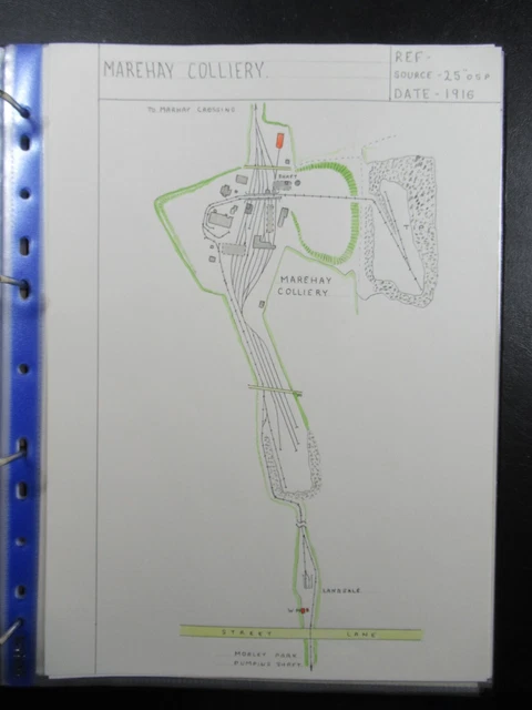 B033 - RAILWAY Plan Map MAREHAY COLLIERY Ripley Derbyshire- A4 Size £10 ...