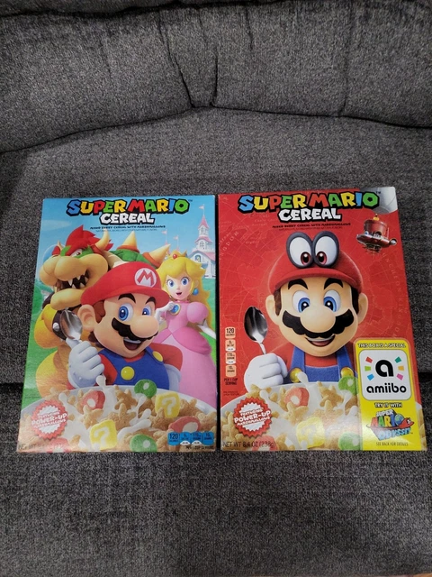 KELLOGG'S SUPER MARIO Cereal Limited Edition Red/Blue Box Amiibo ...