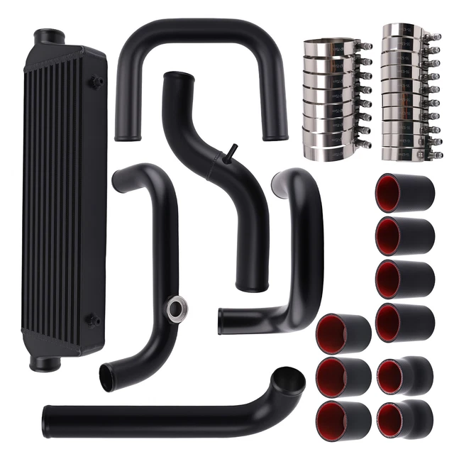 2.5& INLET/OUTLET INTERCOOLER & Aluminum Pipe Tube Kit for Honda Del ...