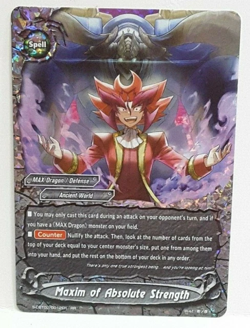 BUSHIROAD FUTUR CARTE Buddyfight Maxim De Absolue Force S-CBT02/0012EN ...